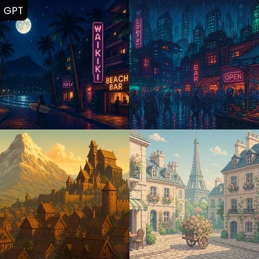 16-bit City Inspired Wallpapers | GPT Prompt