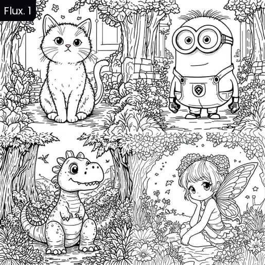 Simple Coloring Pages Cute Coloring Pages | Flux. 1 Prompt