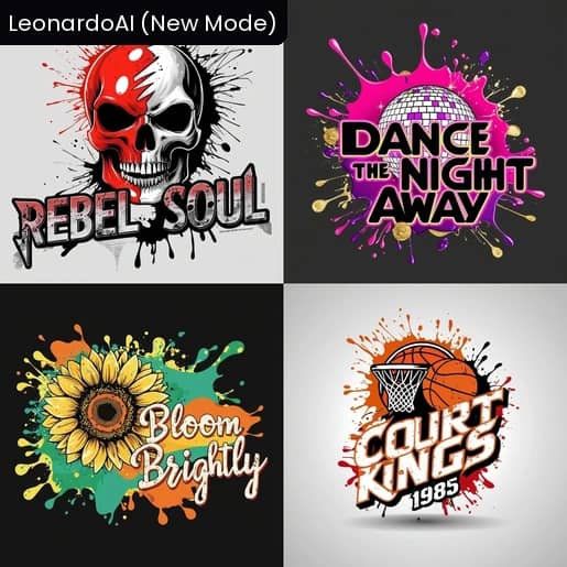 Liquid Splat Nostalgic T-shirt Designs | LeonardoAI (New Mode) Prompt
