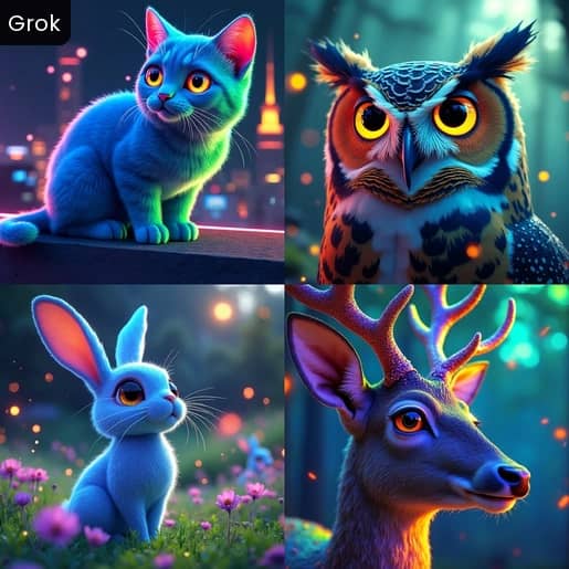 Cinematic 3D Rendering of Animals | Grok Prompt