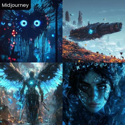 The Blue Underworld Dimensions | Midjourney Prompt