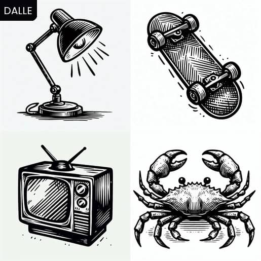 Bold Doodle Handdrawn Icons | DALLE Prompt