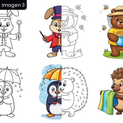 Fun Easy Coloring Pages For Kids | Imagen 3 Prompt