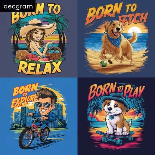 Ideogram Ai Prompts Born To T-Shirt Designs | Ideogram Prompt