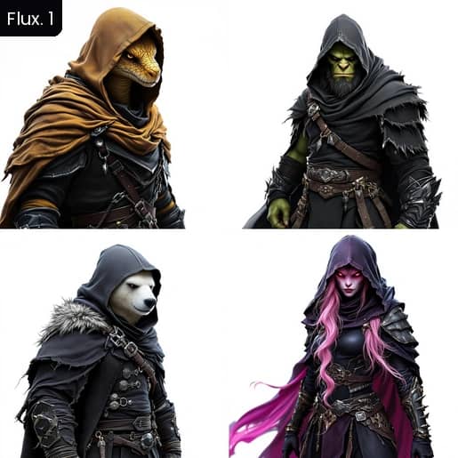 DnD Character Designs Fantasy Style RPG | Flux. 1 Prompt